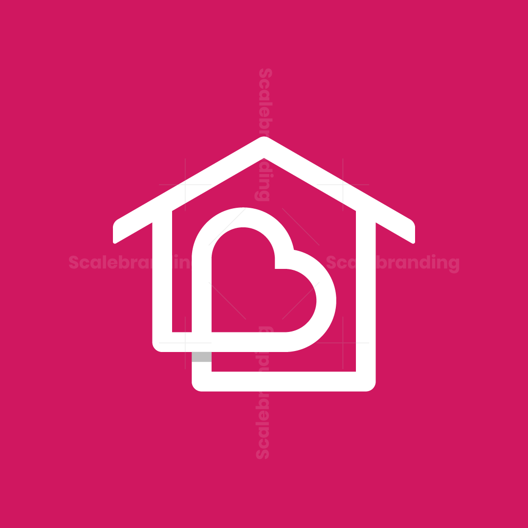 Home Love Monoline Simple Logo | Scalebranding