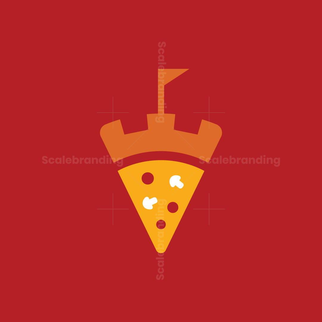 Fort and pizza logo combination | Scalebranding