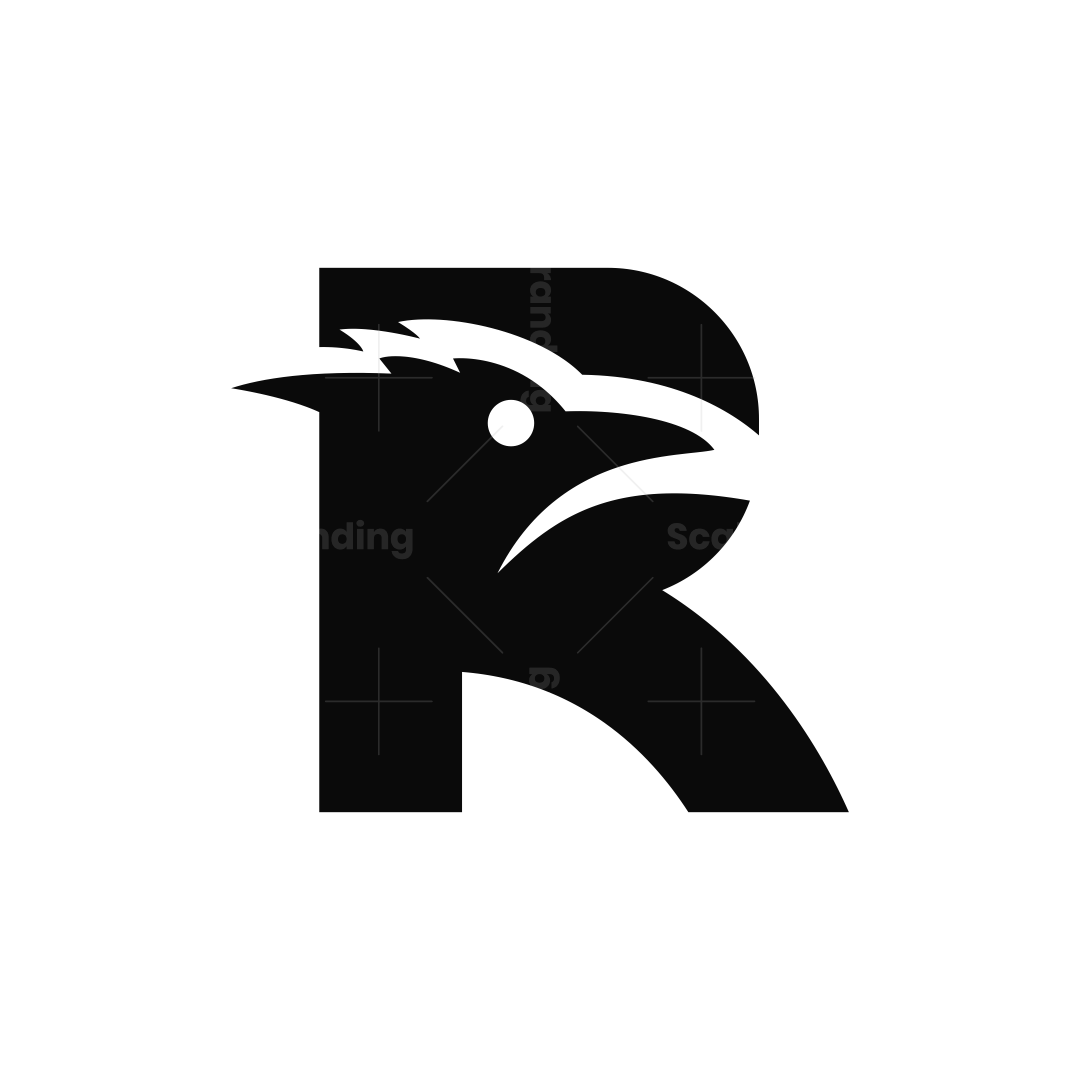 R Letter Raven Logo Crow Logo | Scalebranding