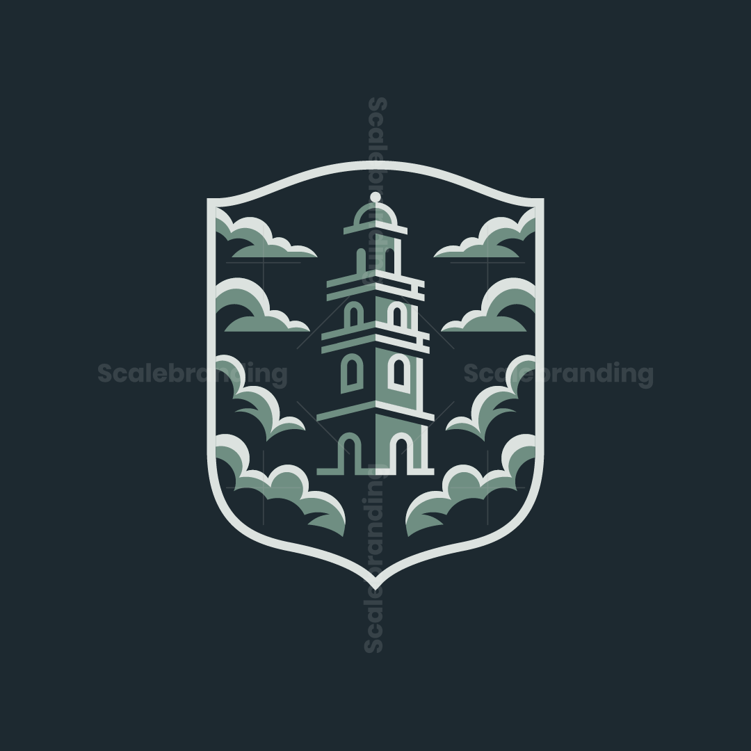 Sky Tower Cloud Shield Logo | Scalebranding