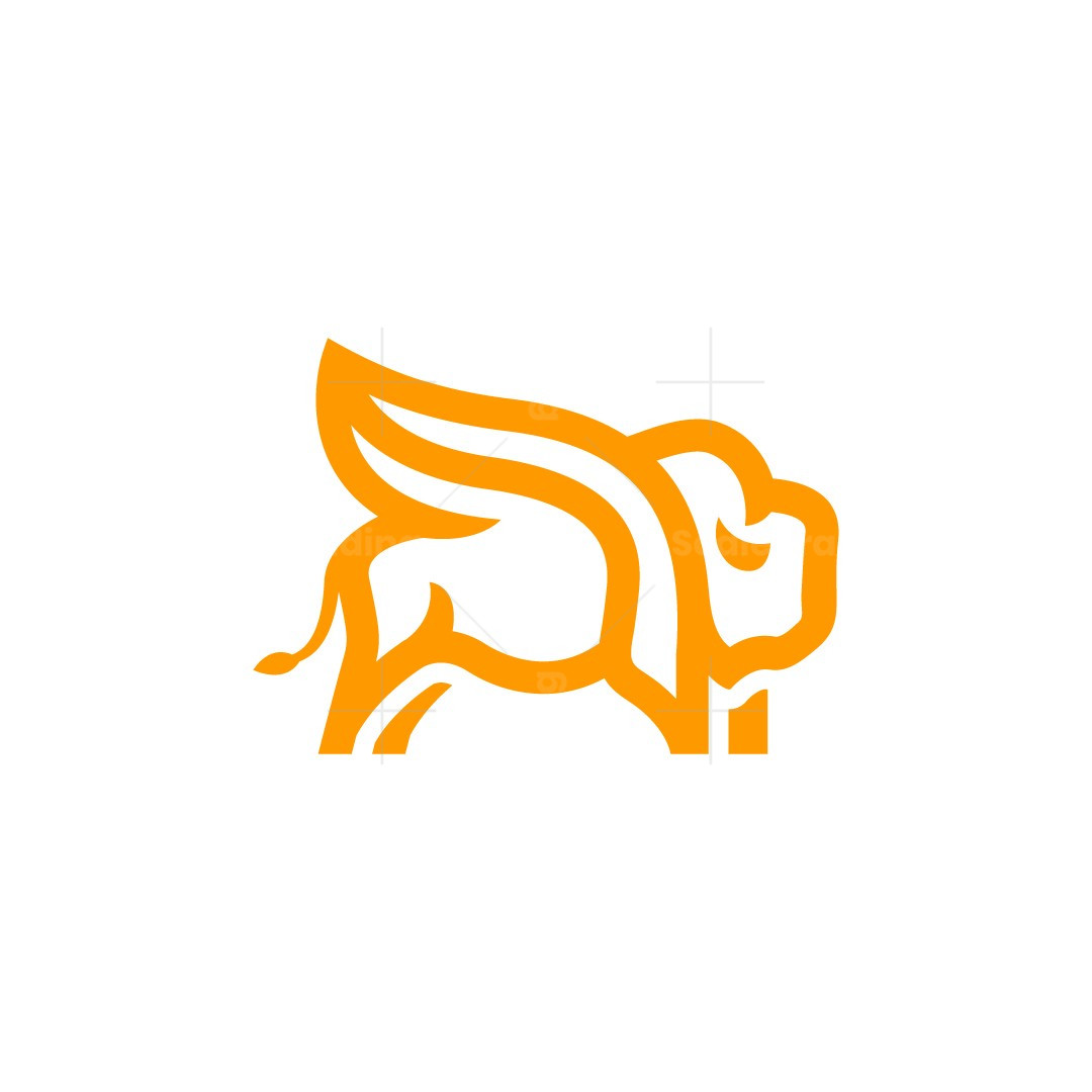 Winged Buffalo Logo Bison Logo | Scalebranding