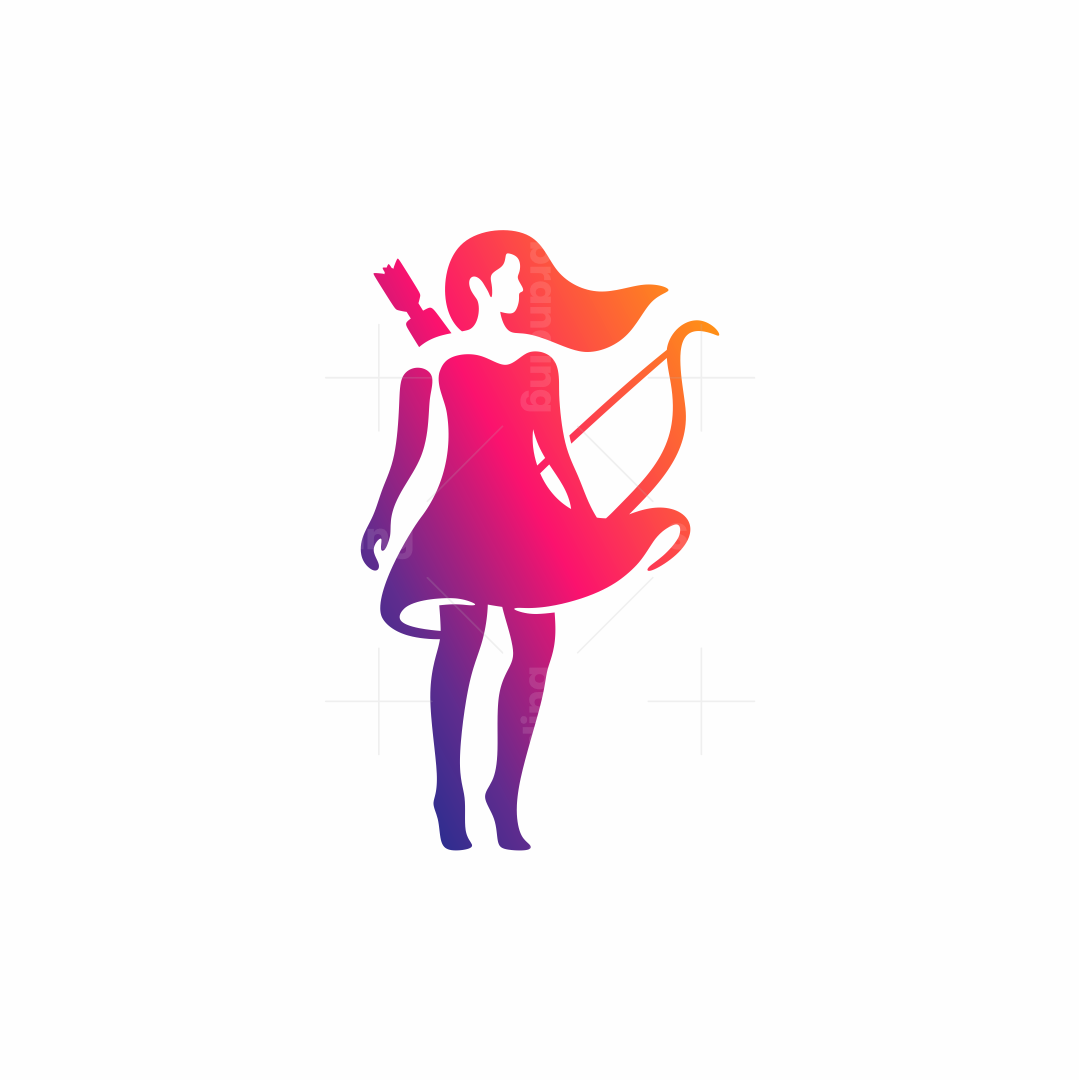 Archery Girl Vivid Simple logo | Scalebranding