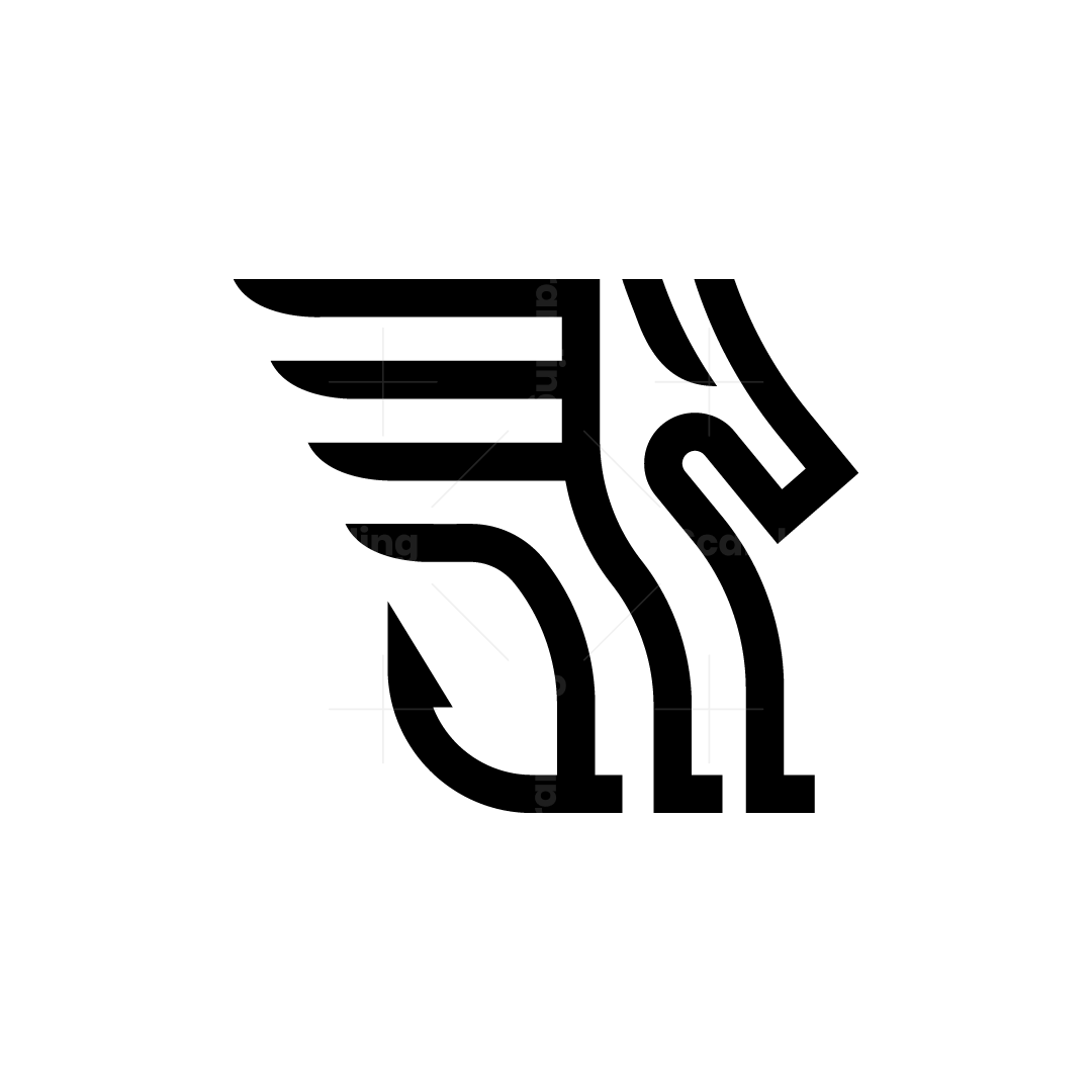 Minimalist Line Dragon Creature Logo | Scalebranding