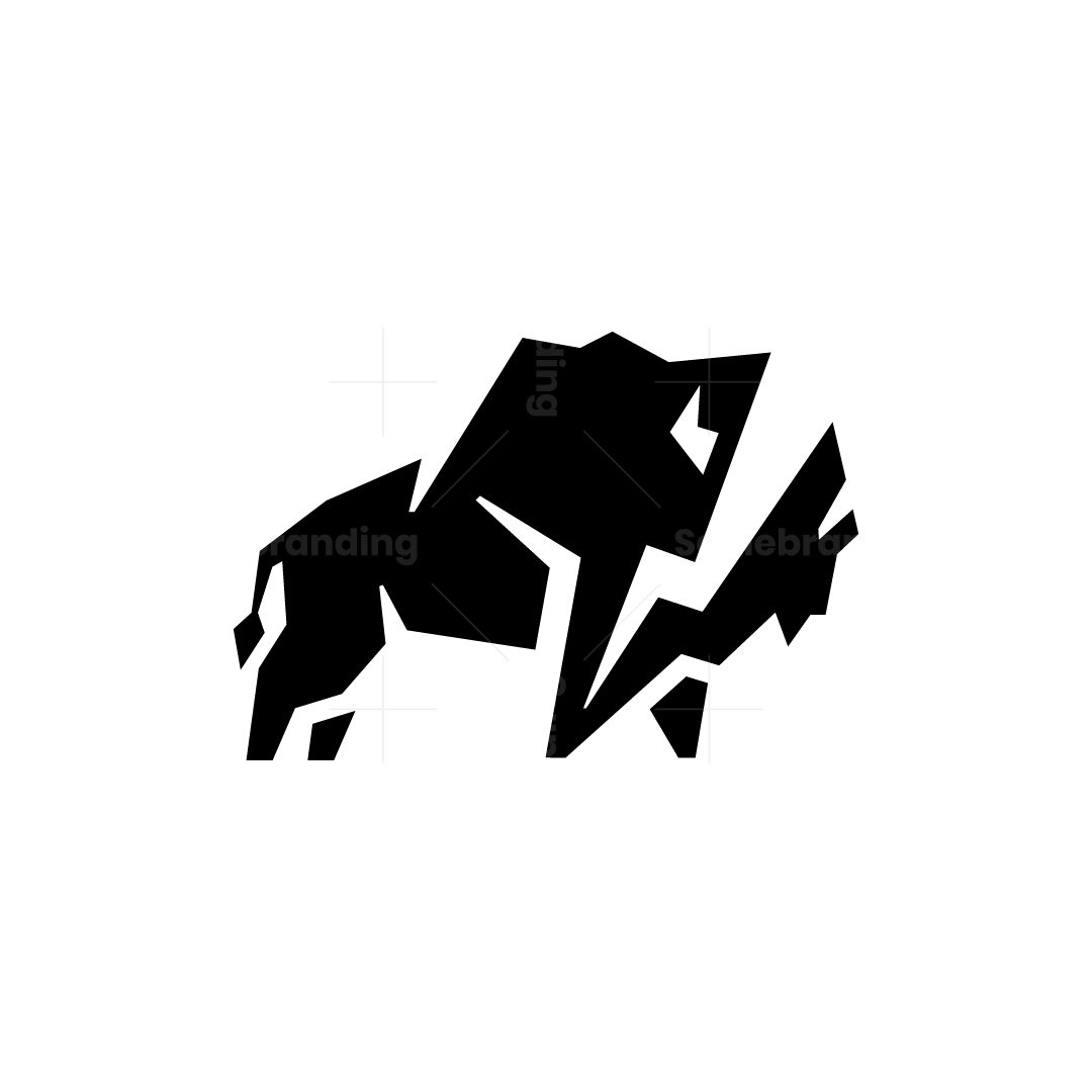 Energy American Buffalo Logo Thunder Black Bison Logo | Scalebranding
