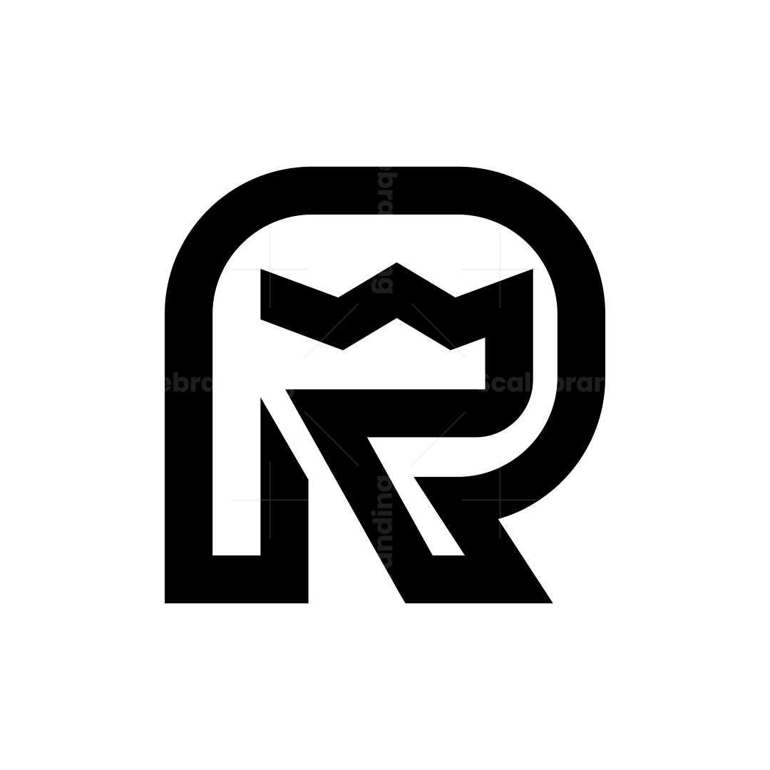 Modern Letter R Crown logo | Scalebranding