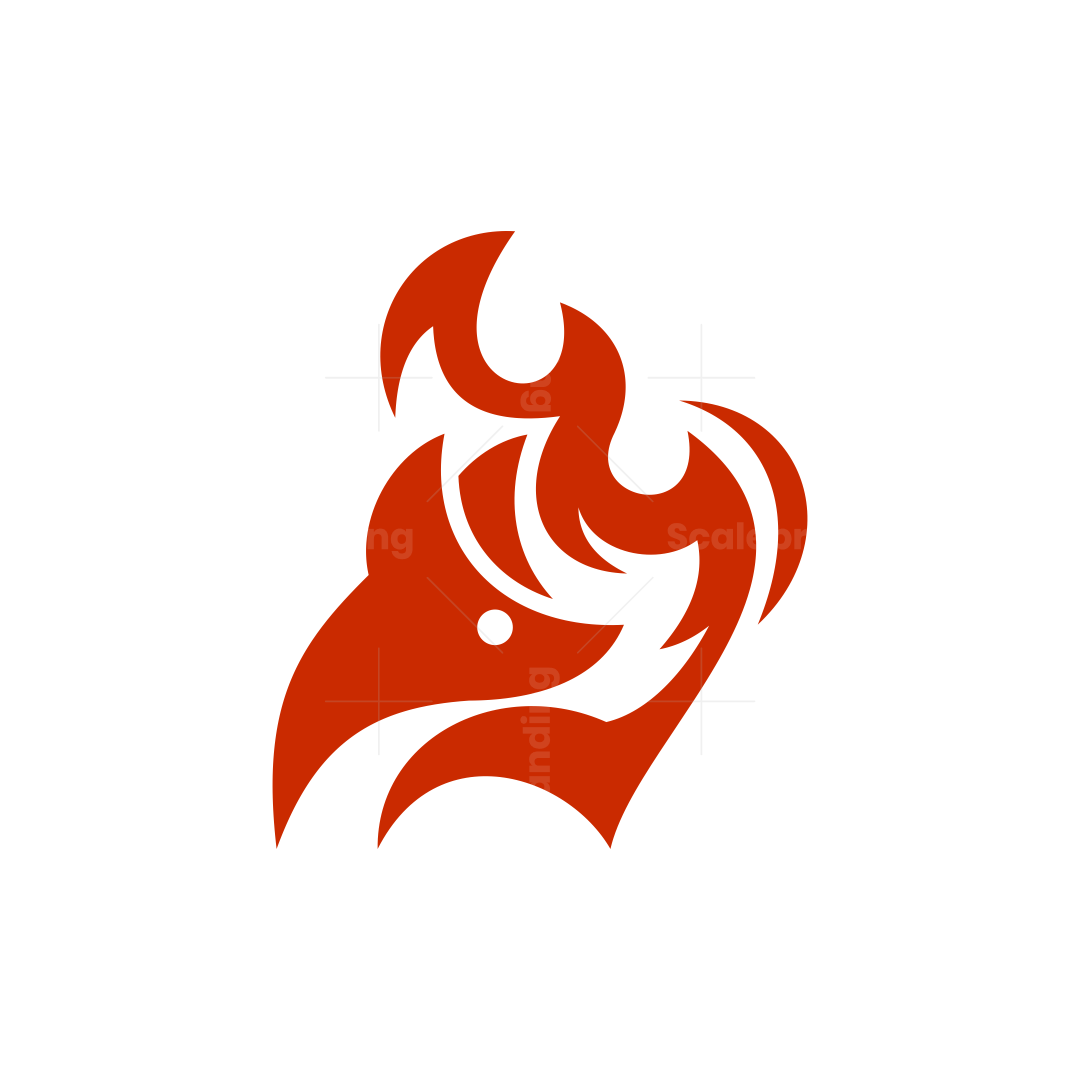 Fox Fire Simplicity Icon Modern Logo | Scalebranding