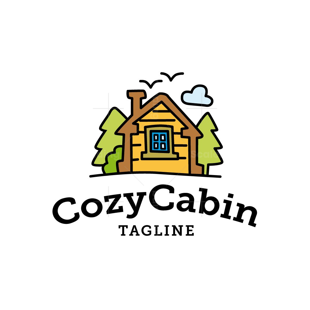 Cozy Cabin Forest Retreat Logo | Scalebranding