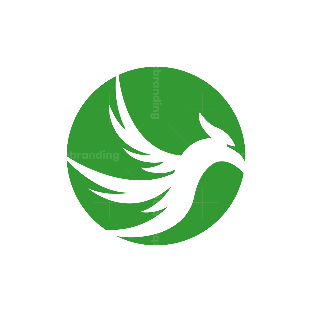 Simple Flying Vector Phoenix Logo Circle Phoenix Logo | Scalebranding