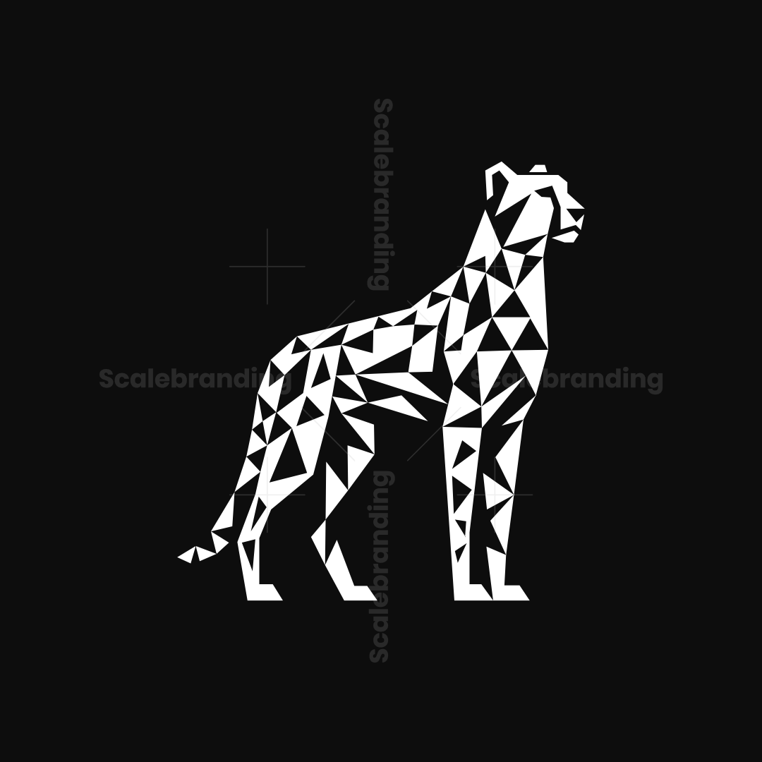 Cheetah Triangle abstract cat Logo | Scalebranding
