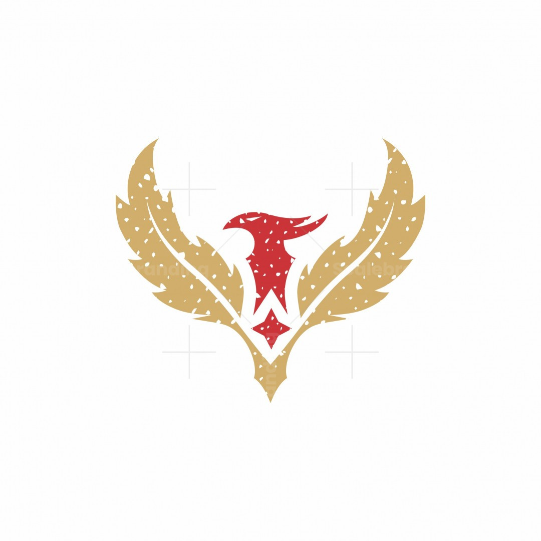 Phoenix Feather Logo Phoenix Feather Art PRINT, Original Colored