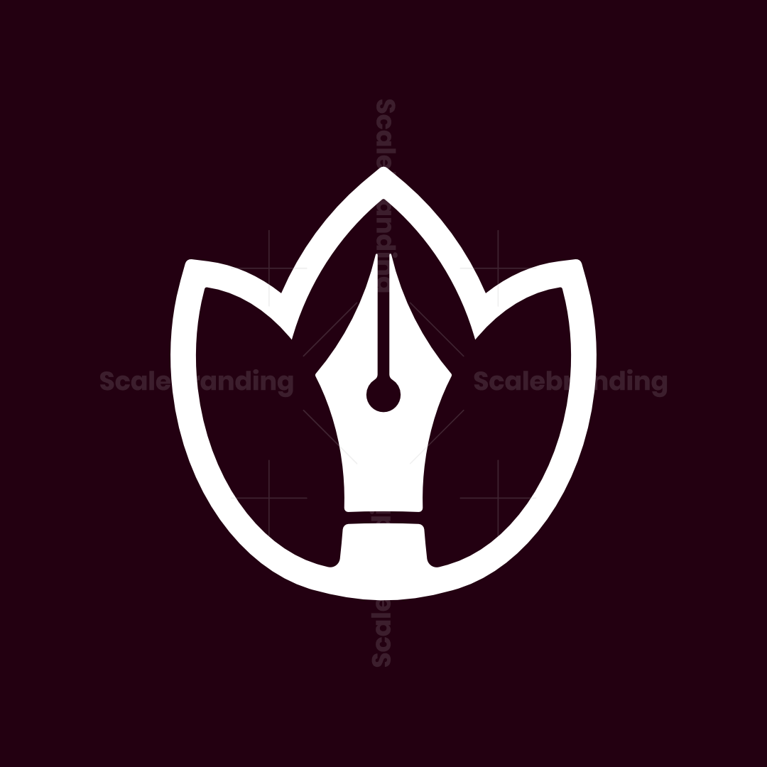 Tulip Flower and pen logo | Scalebranding