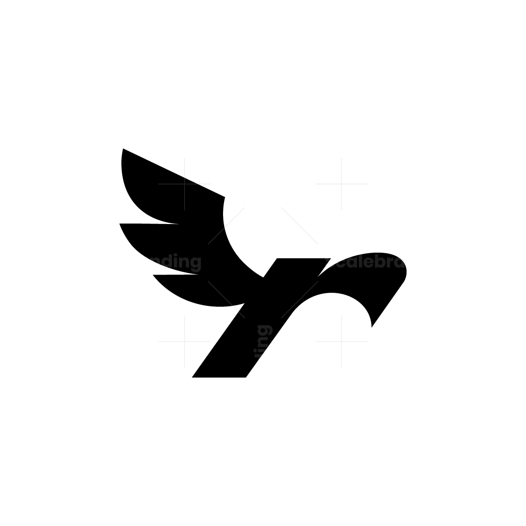 The Letter R Bird Wing Logo | Scalebranding