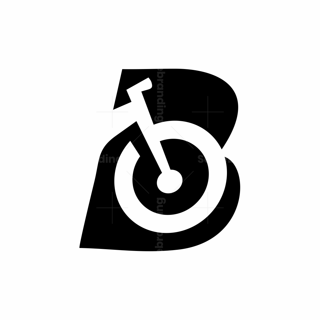 Letter B Bicycle simple combination logo | Scalebranding