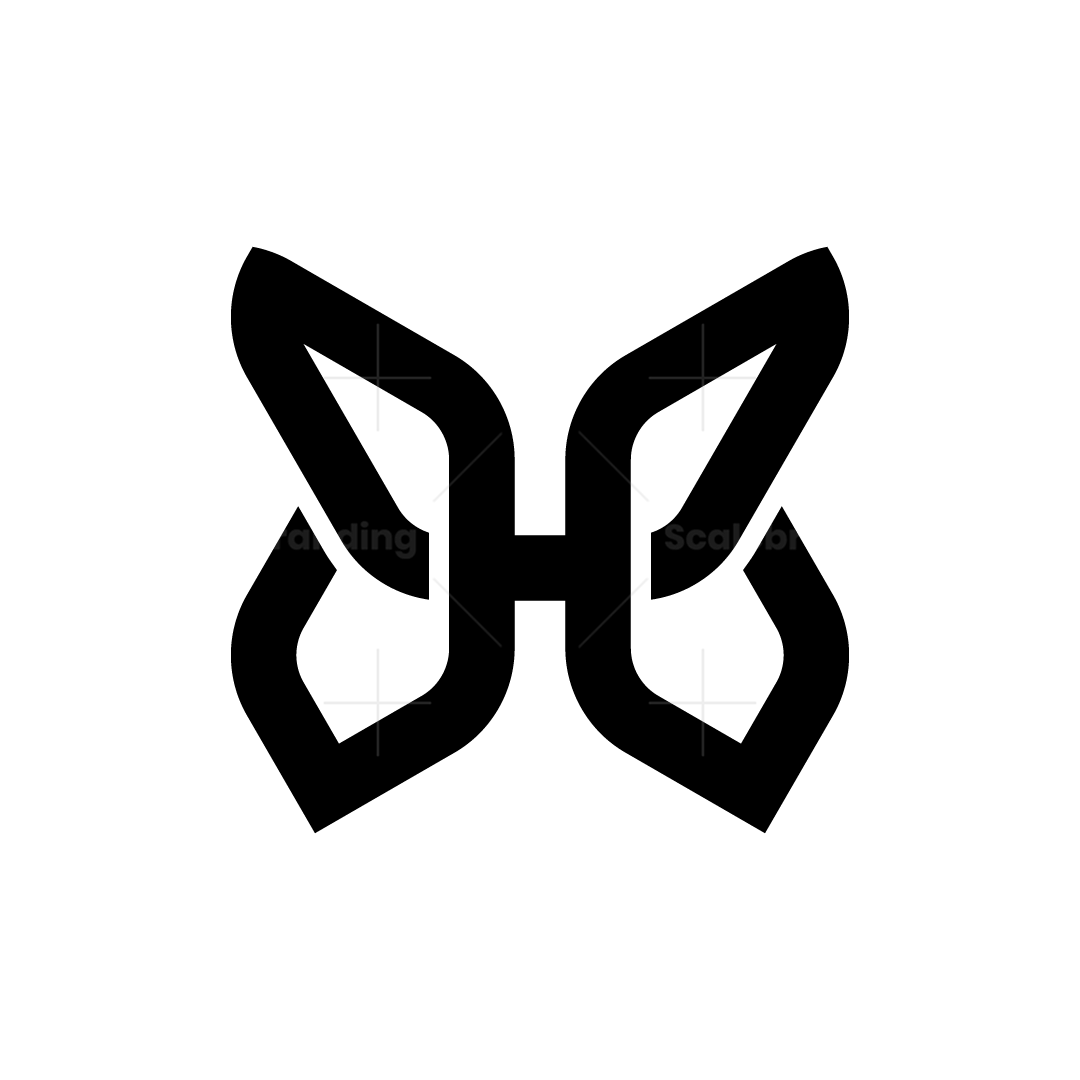 Letter H Butterfly Logo | Scalebranding