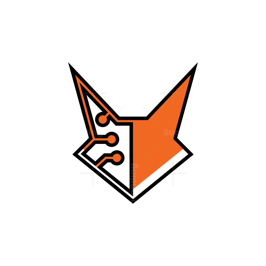 Cyber Fox Head Logo | Scalebranding