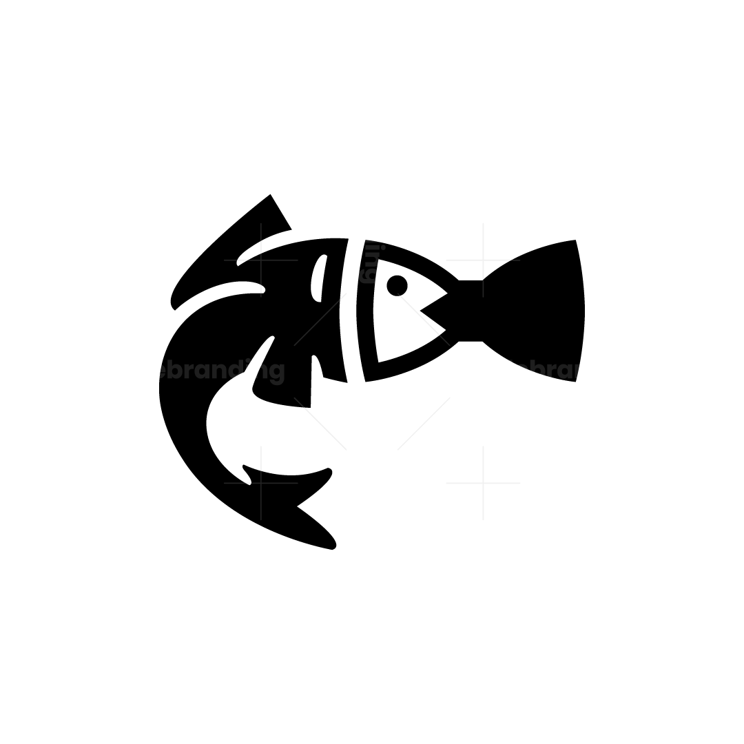 Bow Tie Fish Logo Gentleman Fish Logo | Scalebranding