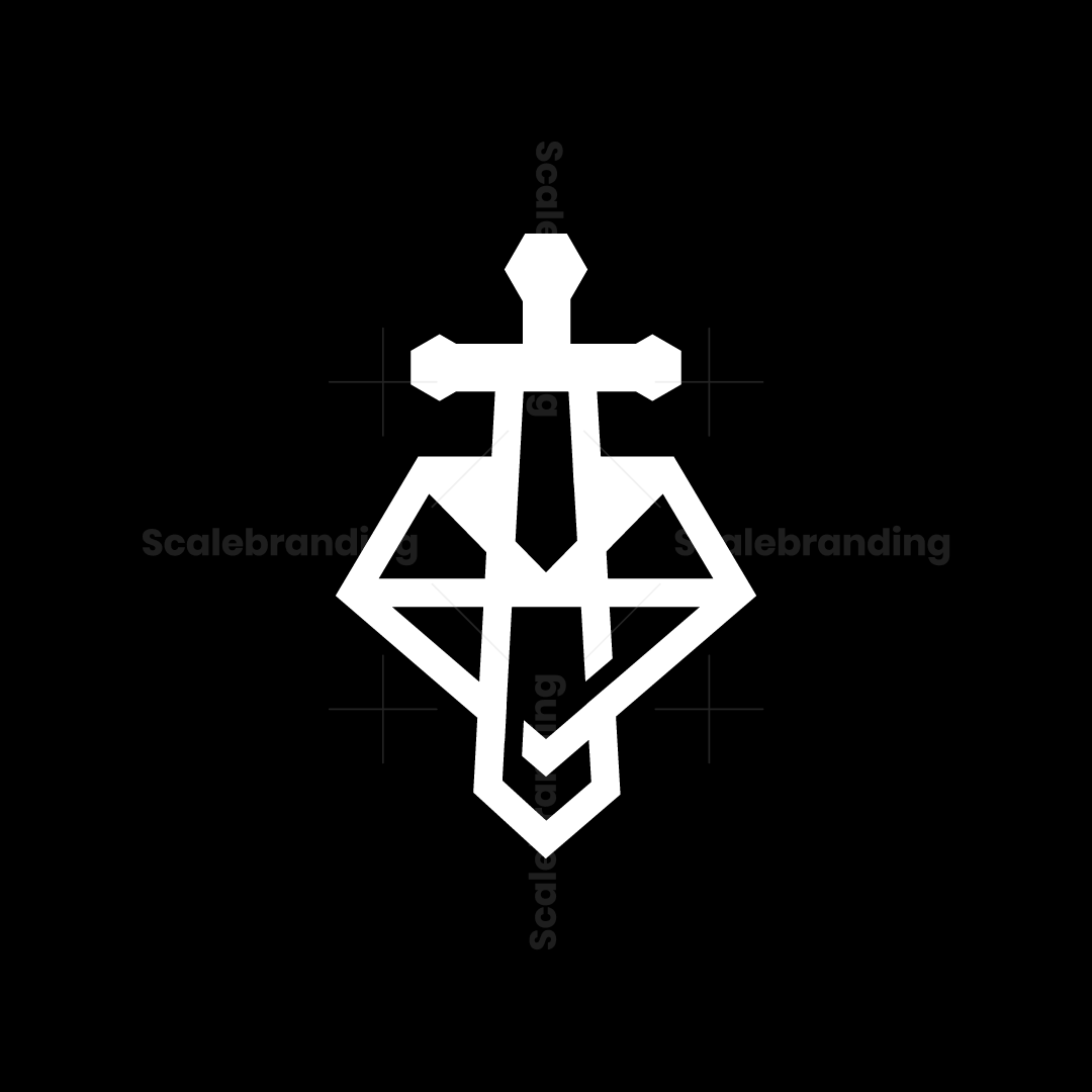 Modern Diamond Sword Unique logo | Scalebranding