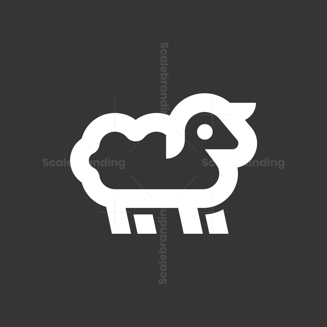 The Geometric Wool Sheep Logo | Scalebranding