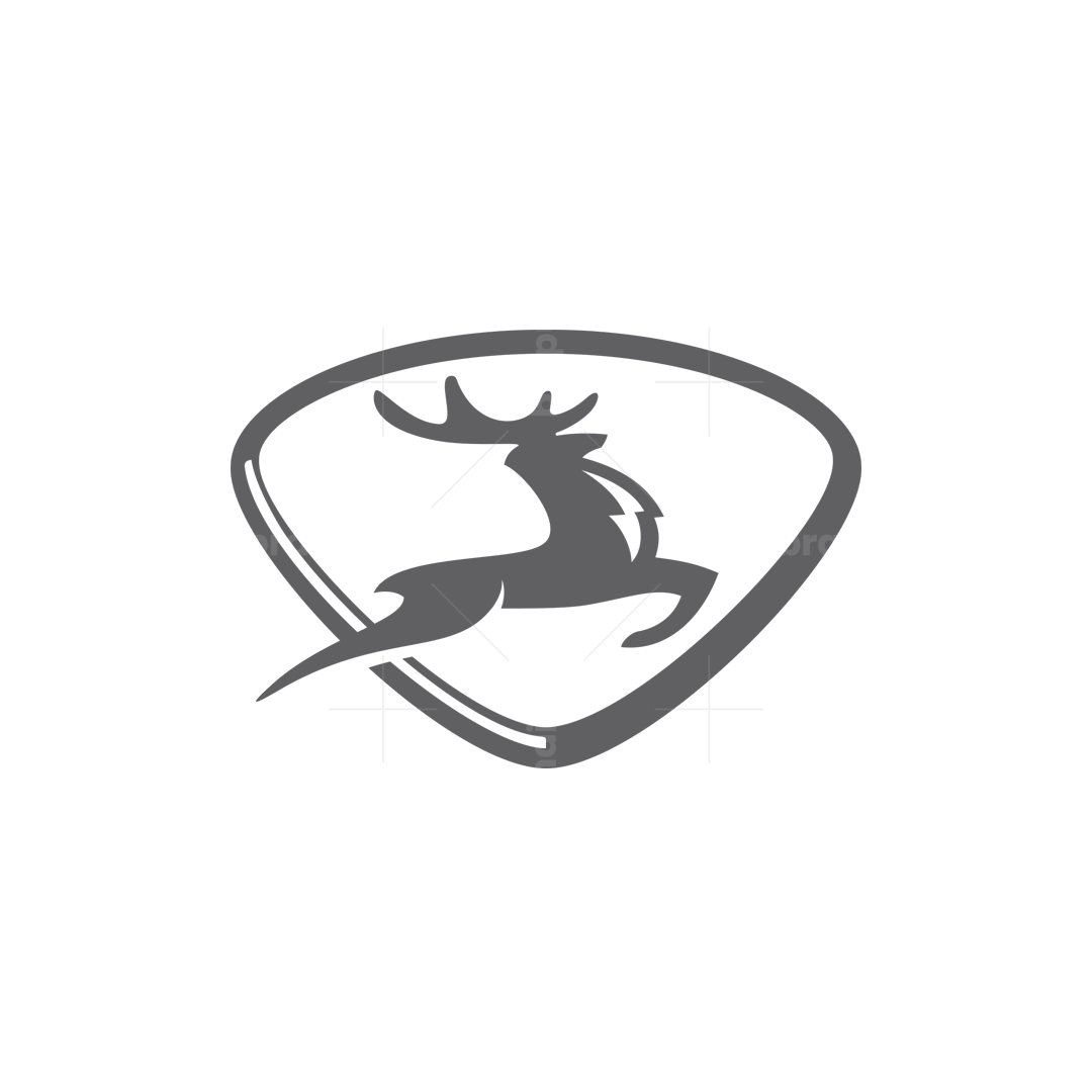 Deer Jumping In Shield Logo | Scalebranding