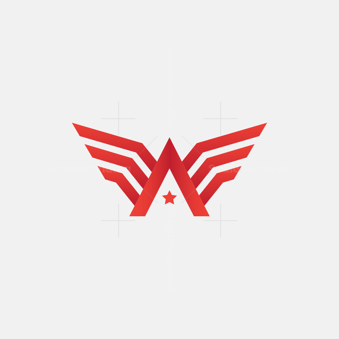 Letter A Wings Logo | Scalebranding