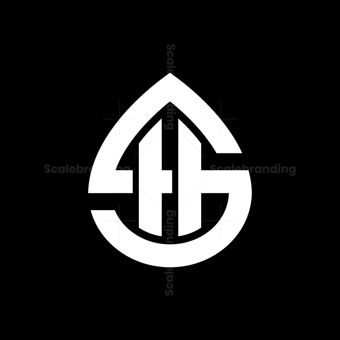 Letter SH Water Drop logo | Scalebranding