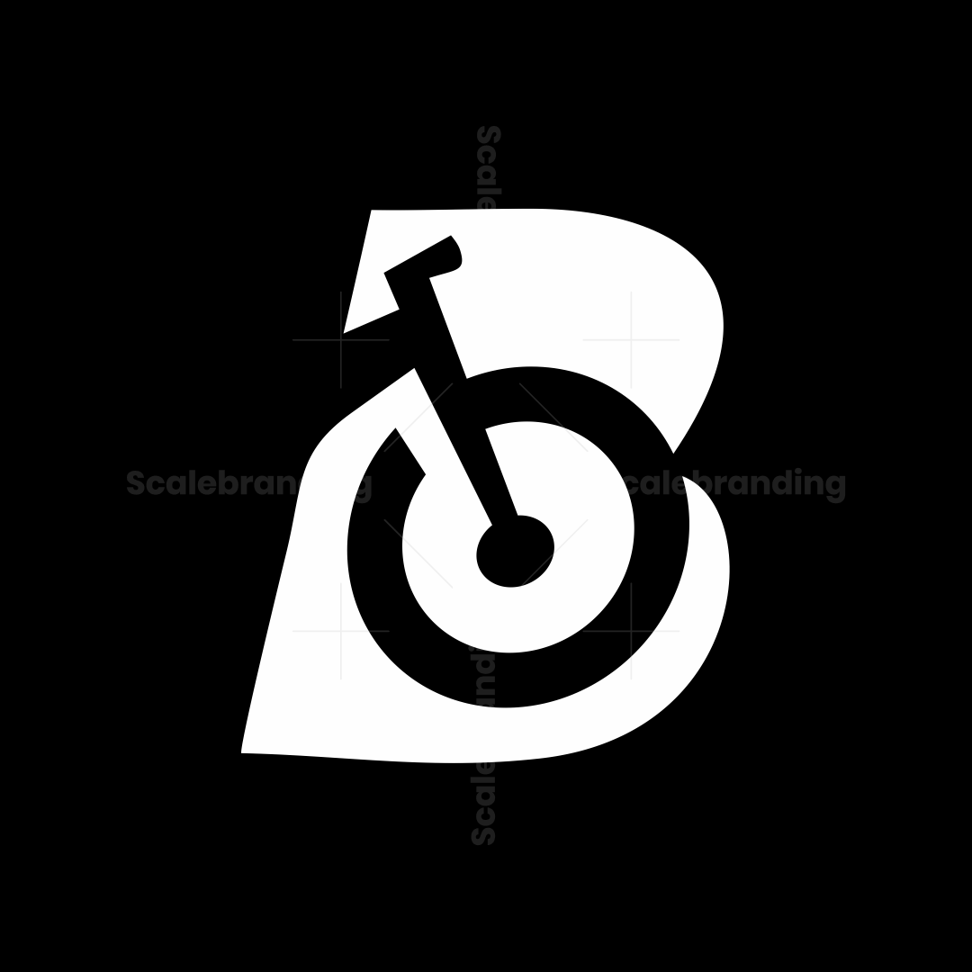 Letter B Bicycle simple combination logo | Scalebranding