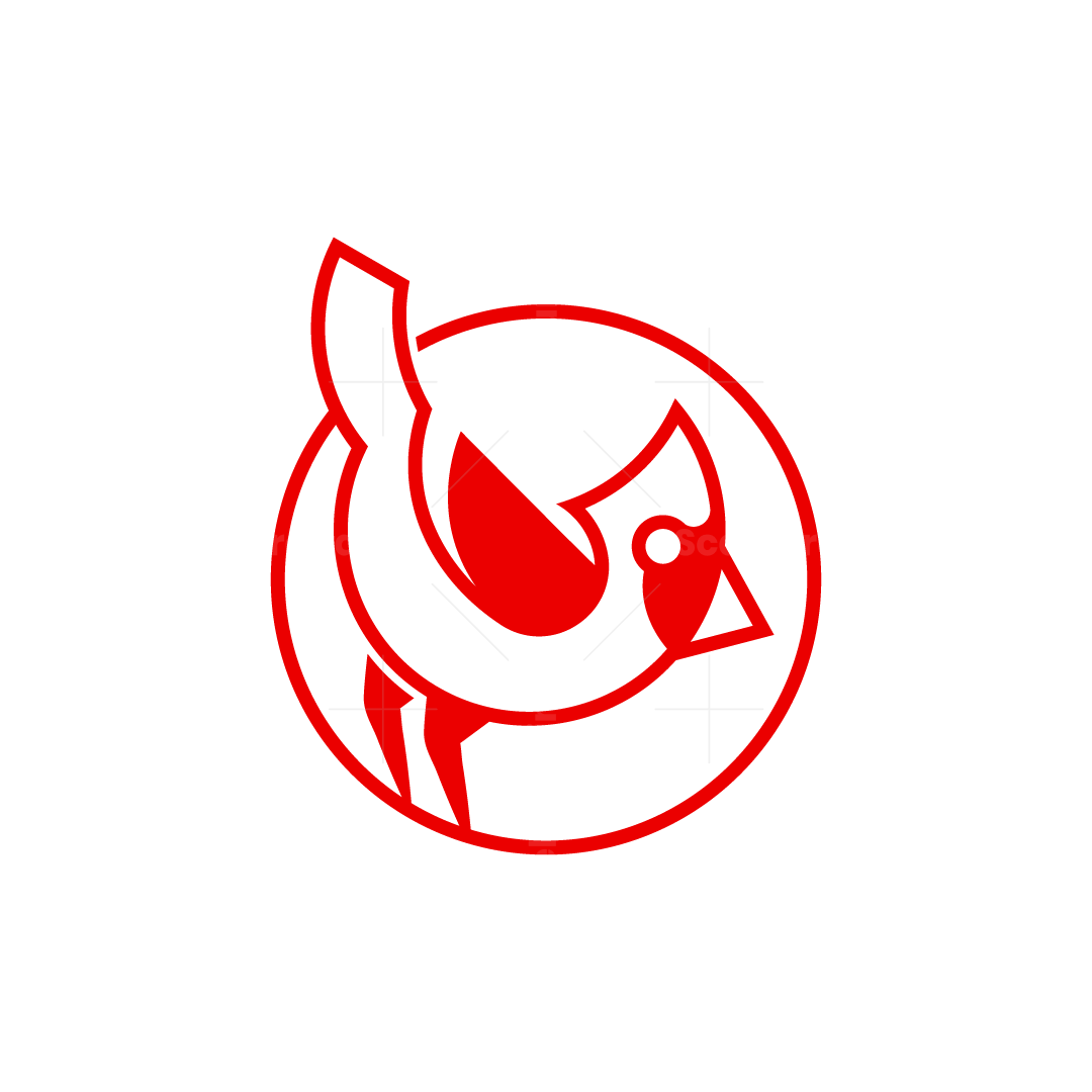 circle cardinal bird red logo | Scalebranding