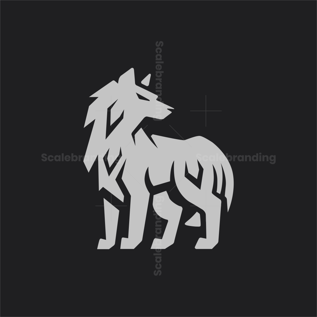 Majestic Simple Alpha Wolf Logo | Scalebranding
