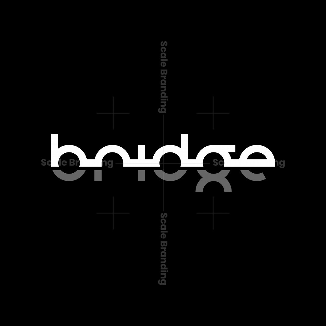 Typographic Bridge Logo | Scalebranding