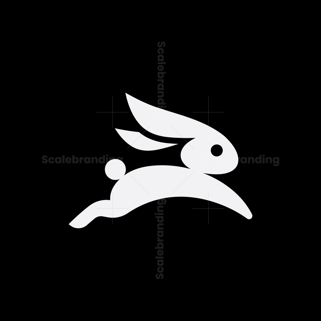 Jumping Rabbit Unique Clean Logo | Scalebranding