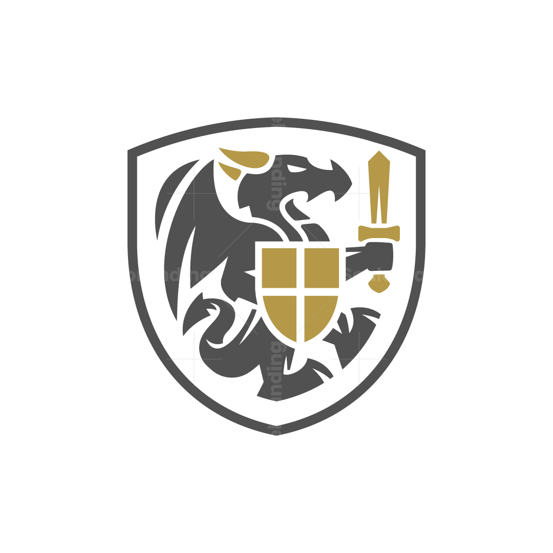 Sword Bearing Dragon Shield logo | Scalebranding