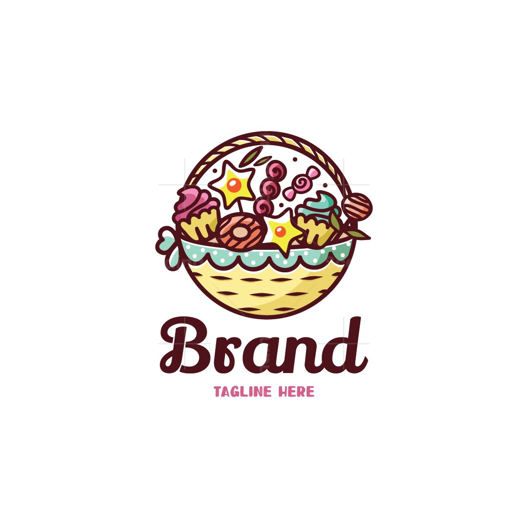 Cakes And Fruits Gift Basket Logo | Scalebranding
