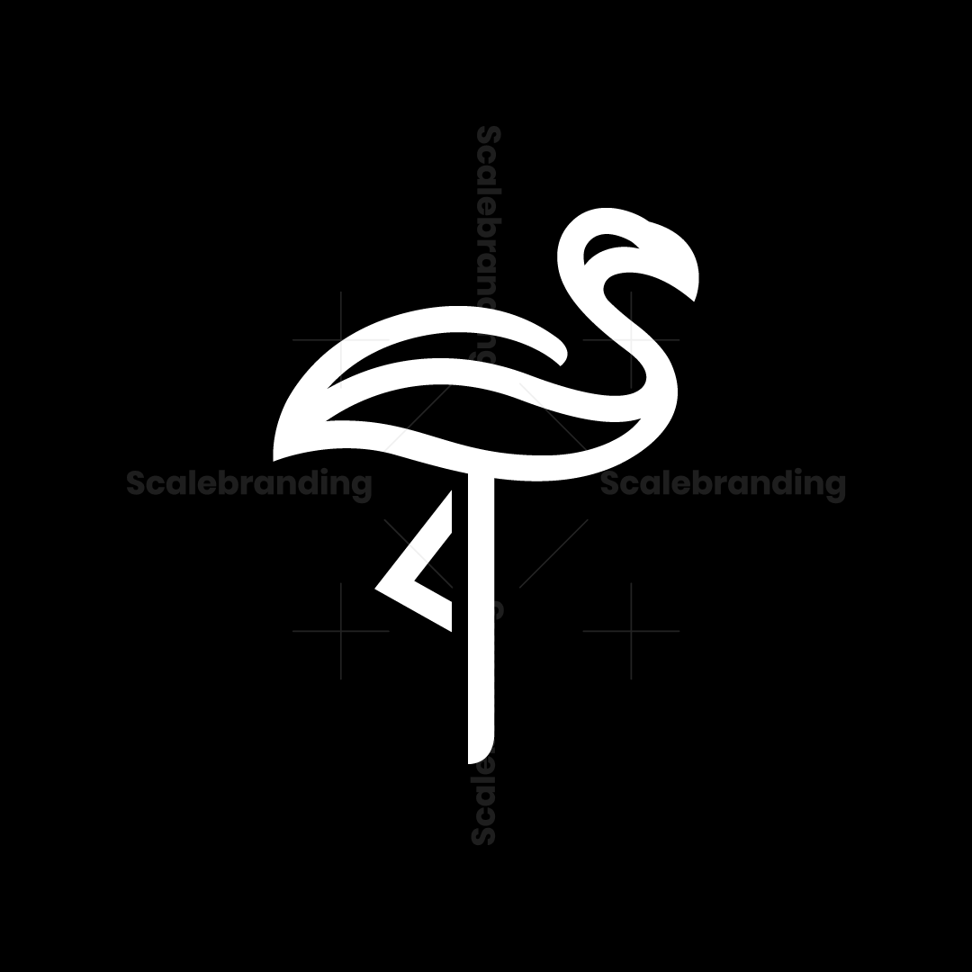 Flamingo Logo Simple Pink Flamingo Logo | Scalebranding