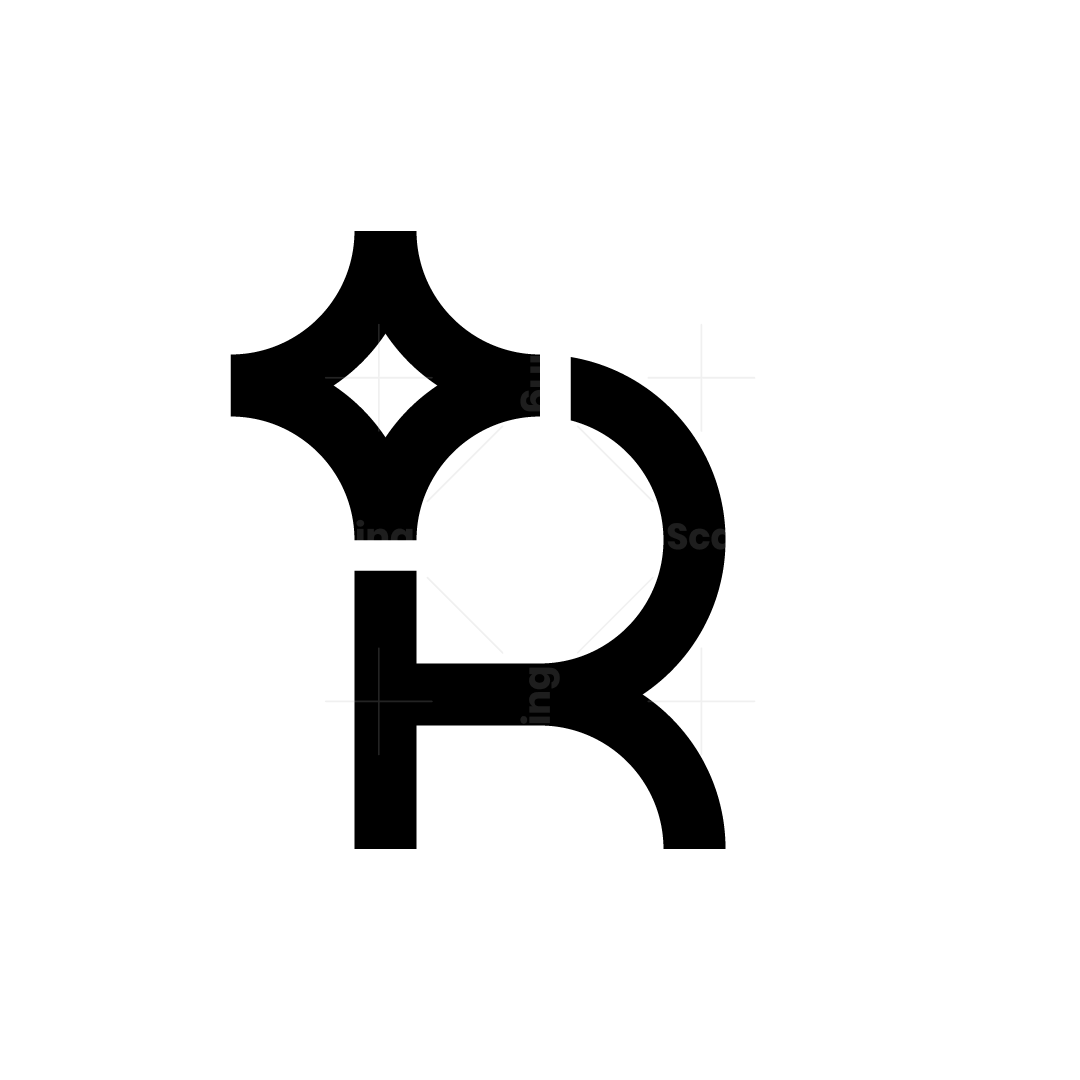 Letter R Star Simple Logo | Scalebranding