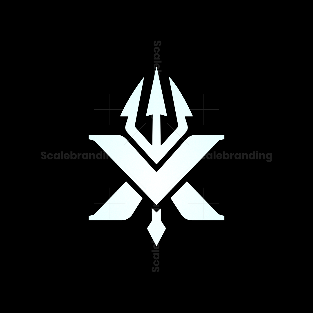 Letter X trident elegant logo | Scalebranding