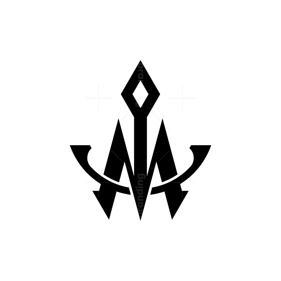 Elegant Anchor M Letter Logo | Scalebranding