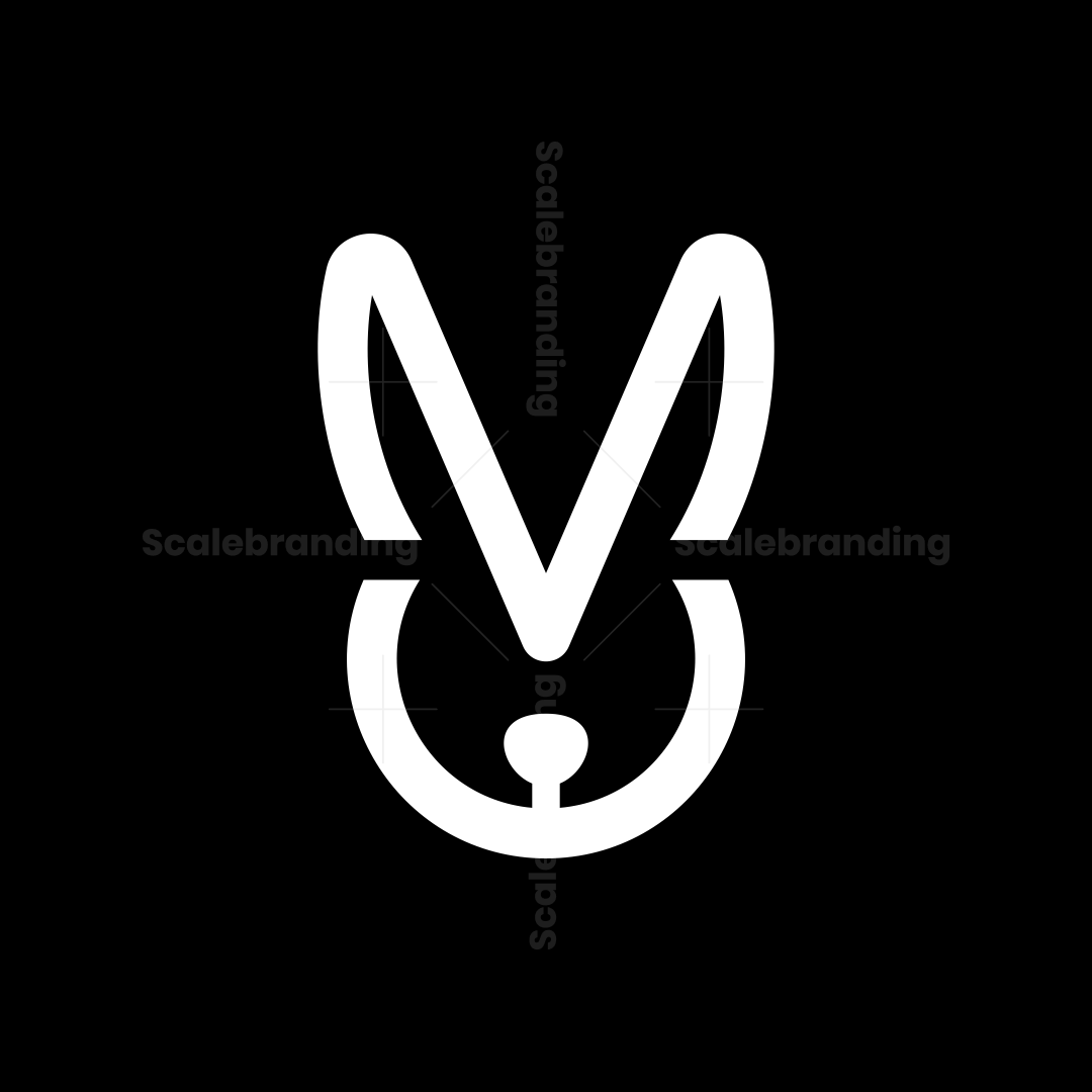 Letter M Rabbit Modern logo | Scalebranding