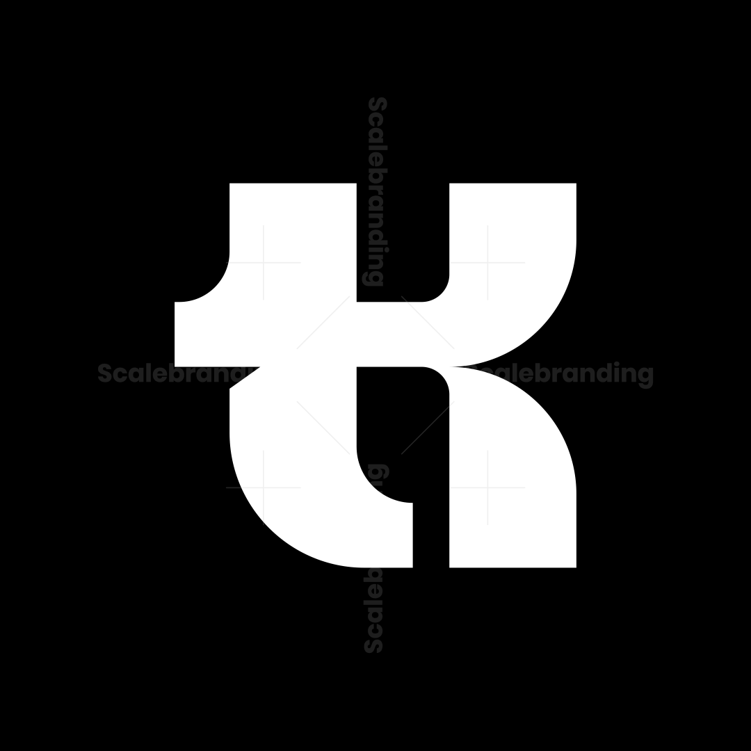 Monogram Lettermark TK Bold Modern logo | Scalebranding