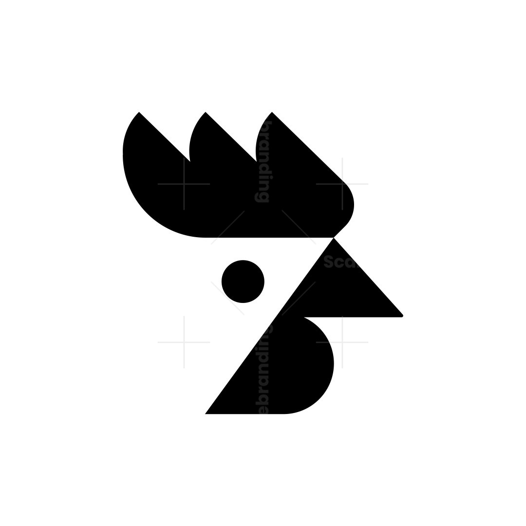 Chicken Abstract Minimal Logo | Scalebranding
