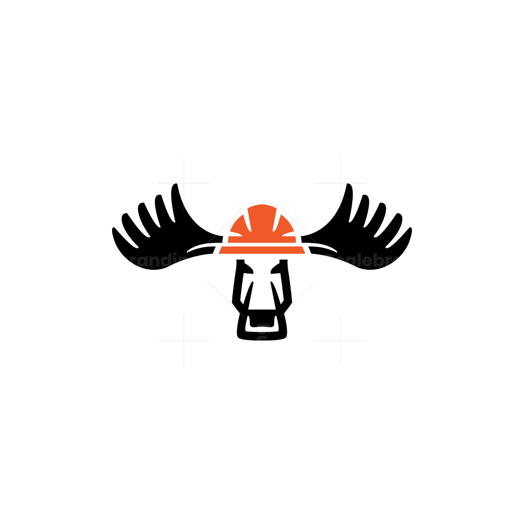 Builder Moose Head Logo Construction Helmet Moose Logo | Scalebranding