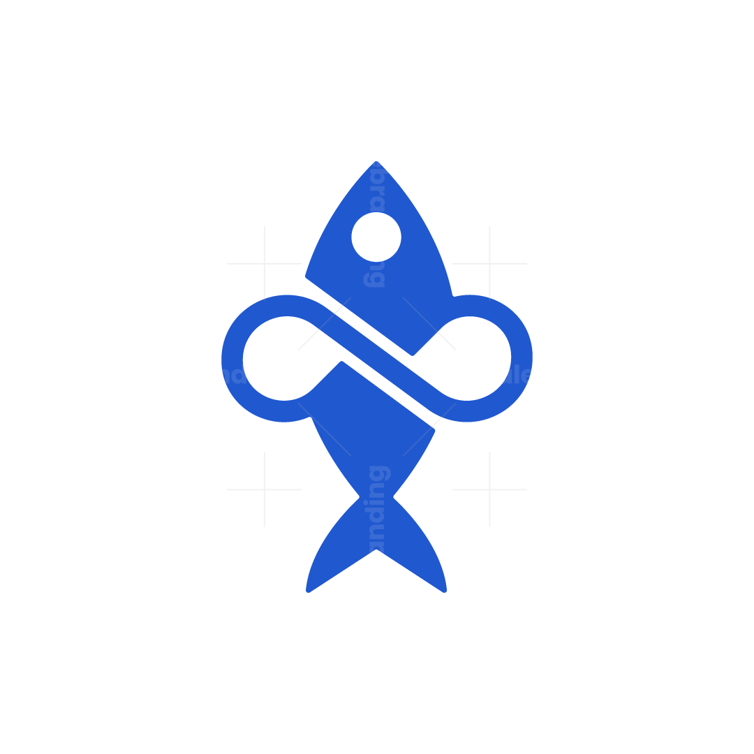 Modern Fish Infinity Symbol Logo | Scalebranding