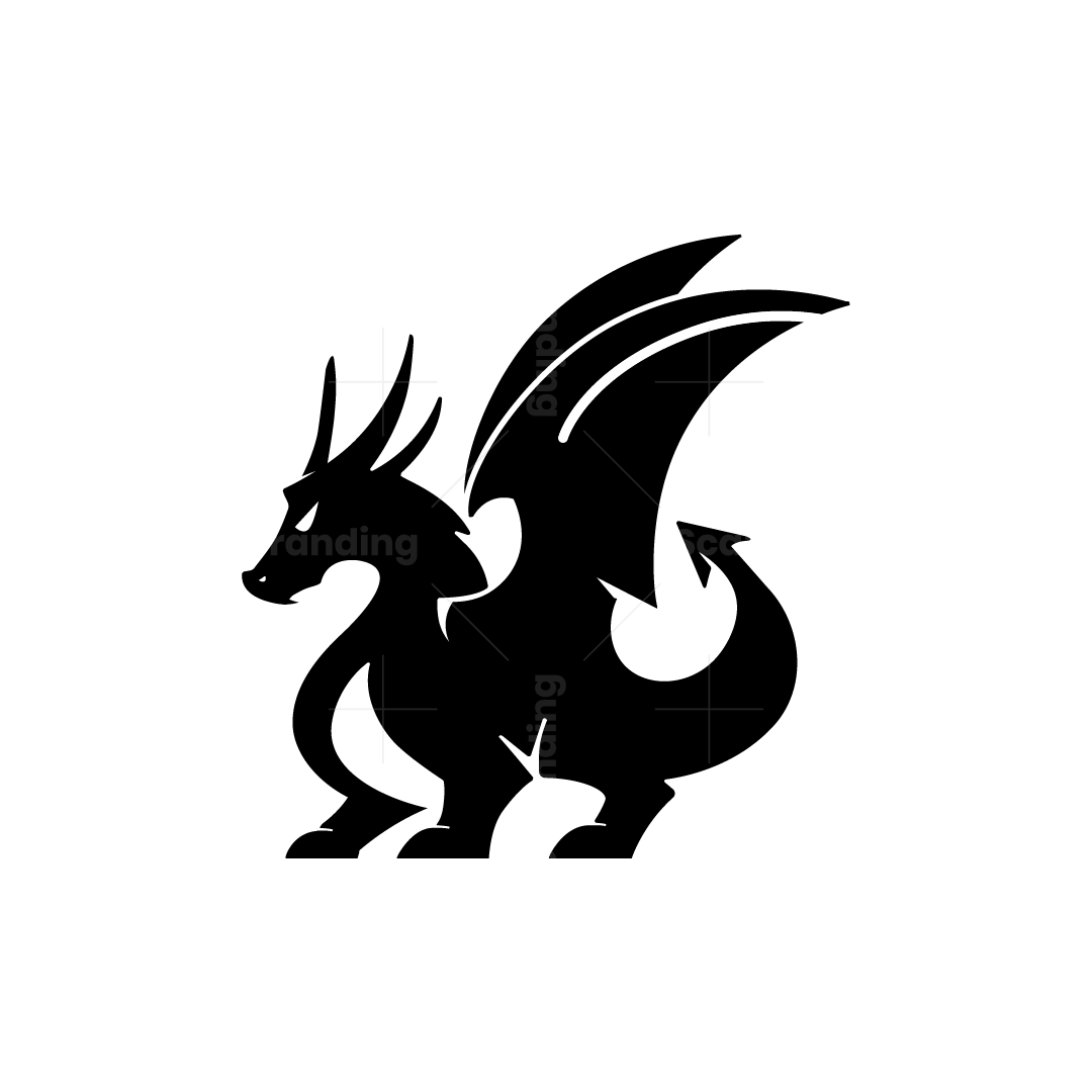 cute simple black dragon logo | Scalebranding
