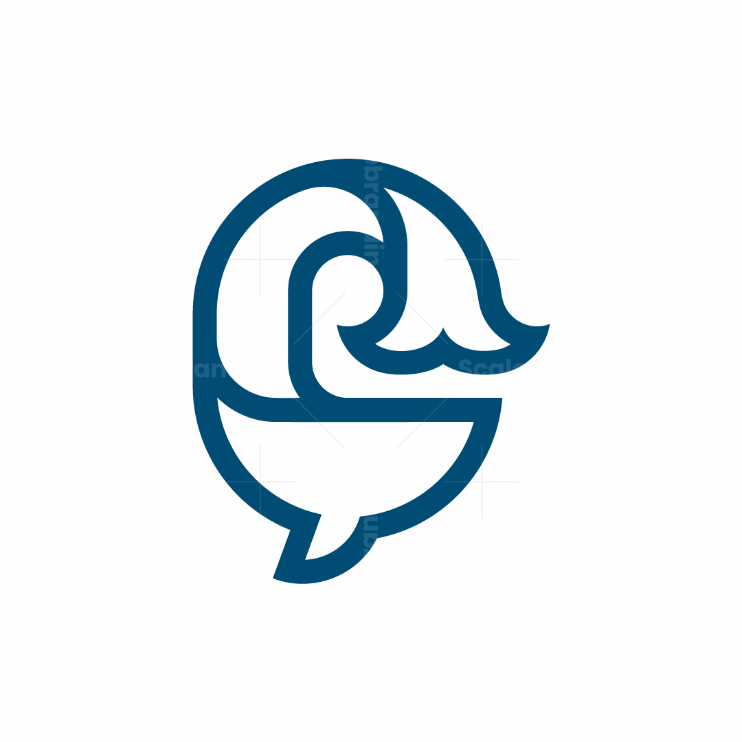Minimalist Whale Line Mark Logo | Scalebranding