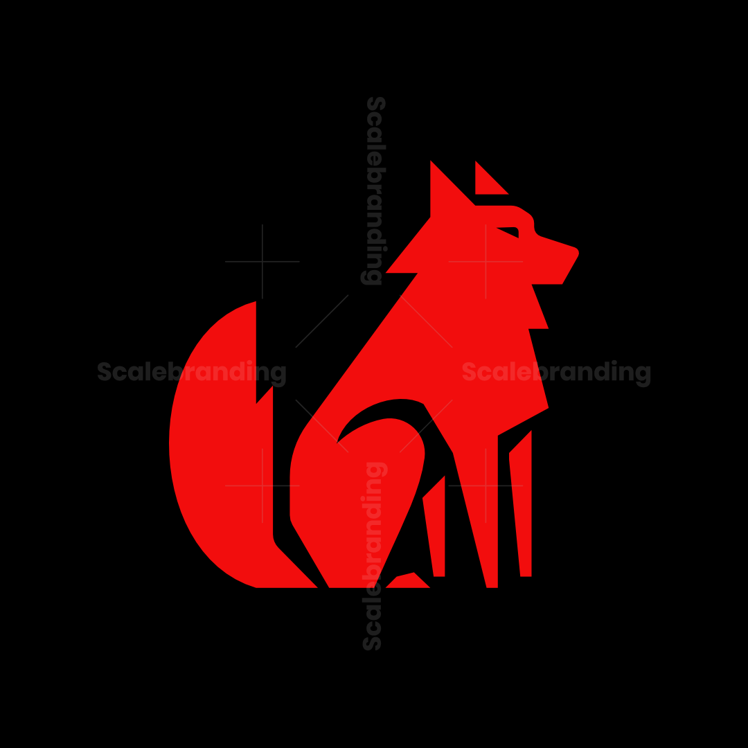 Red Wolf Logo Alpha Wolf Mascot Logo In Circle Frame PNG Images | EPS