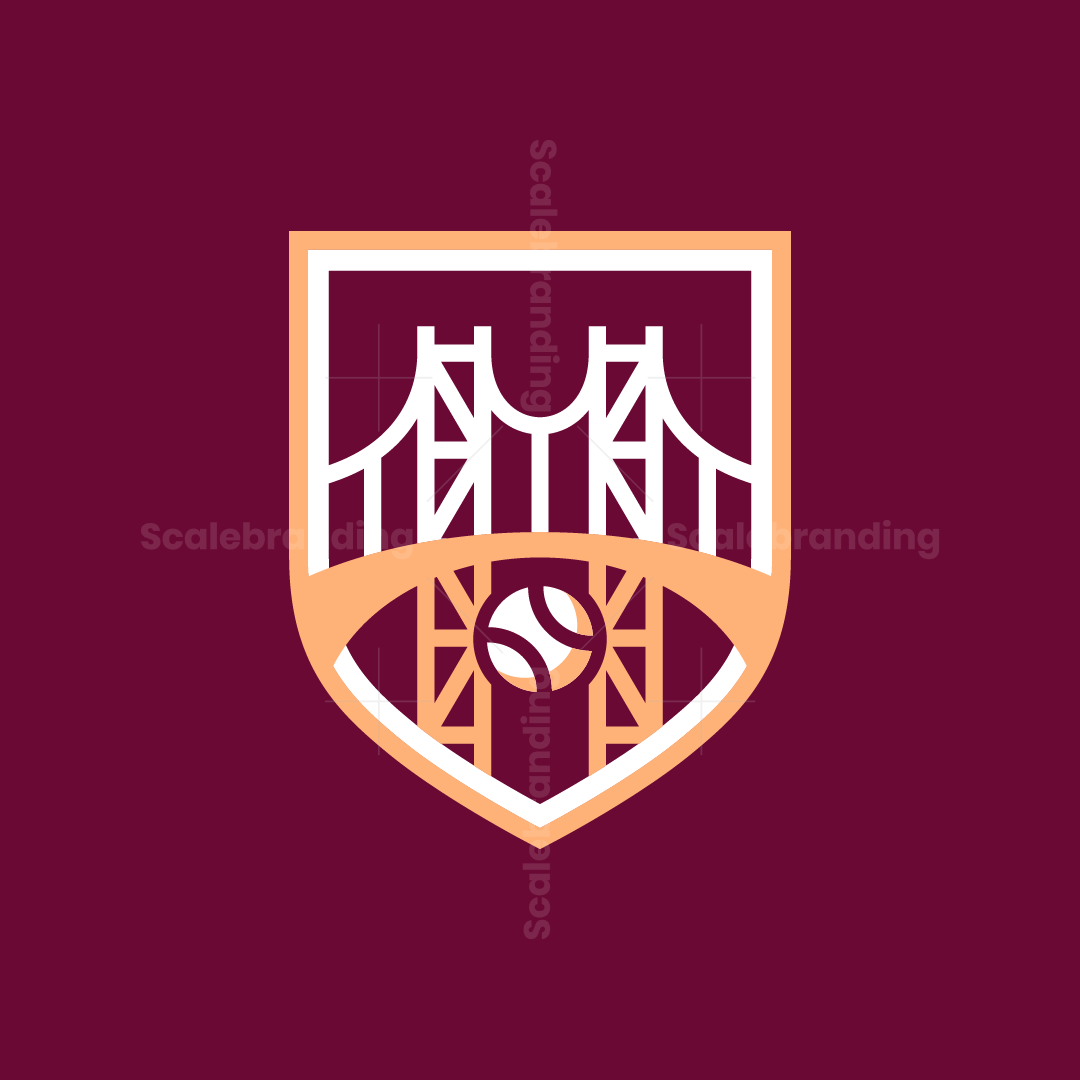 Bridge Shield Baseball Emblem Logo | Scalebranding