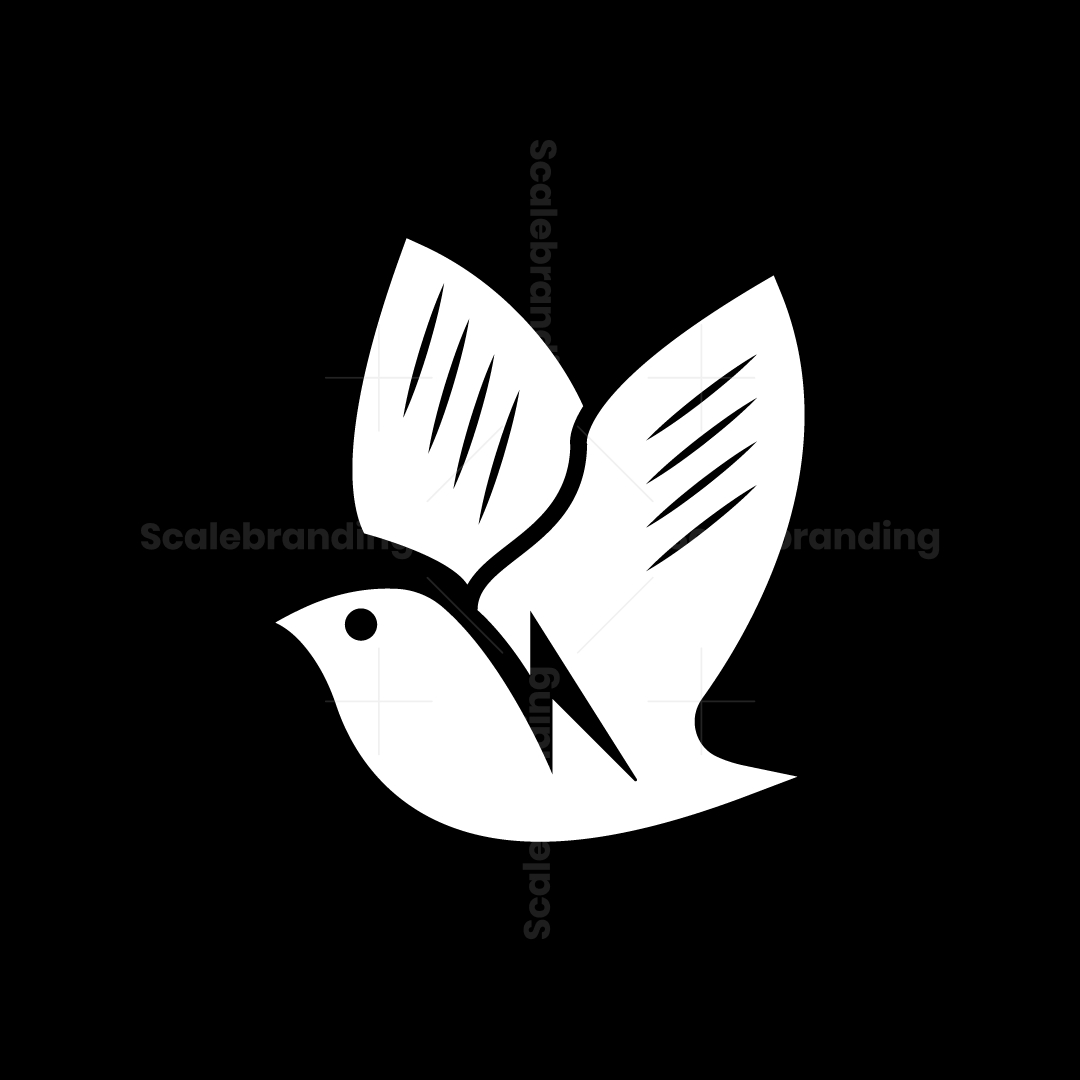 Lightning Dove bird mark Logo | Scalebranding