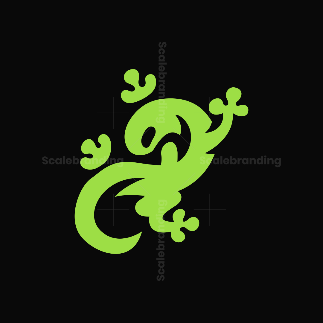 Minimal Lizard Infinity Shape Logo | Scalebranding