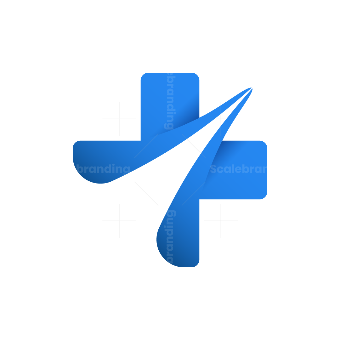 Upward Health Cross Symbol Logo | Scalebranding
