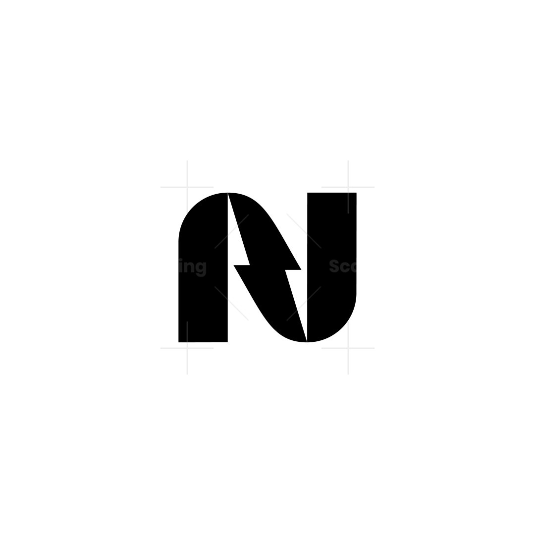 Letter N lightning Logo | Scalebranding