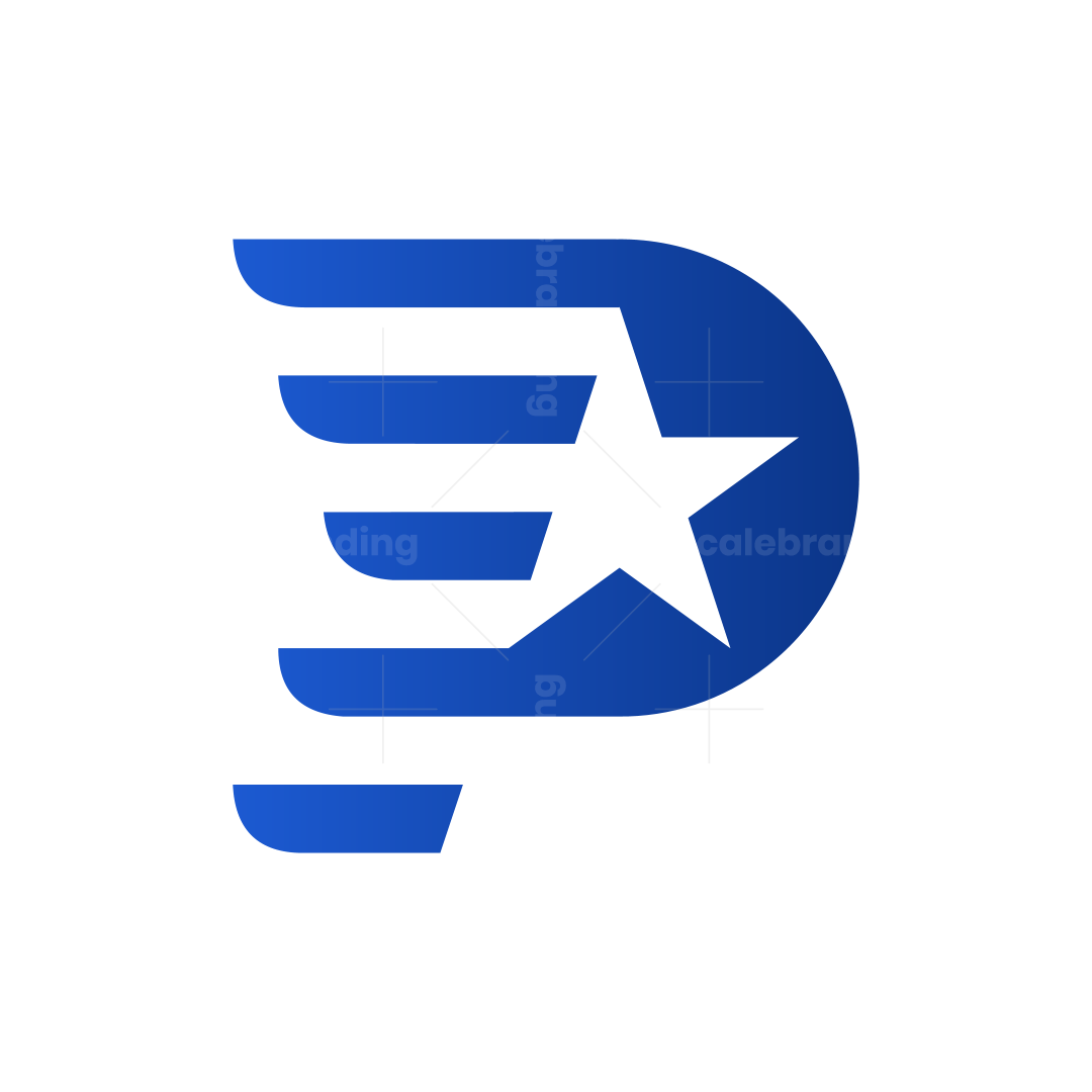 Patriotic P Star Letter Logo | Scalebranding